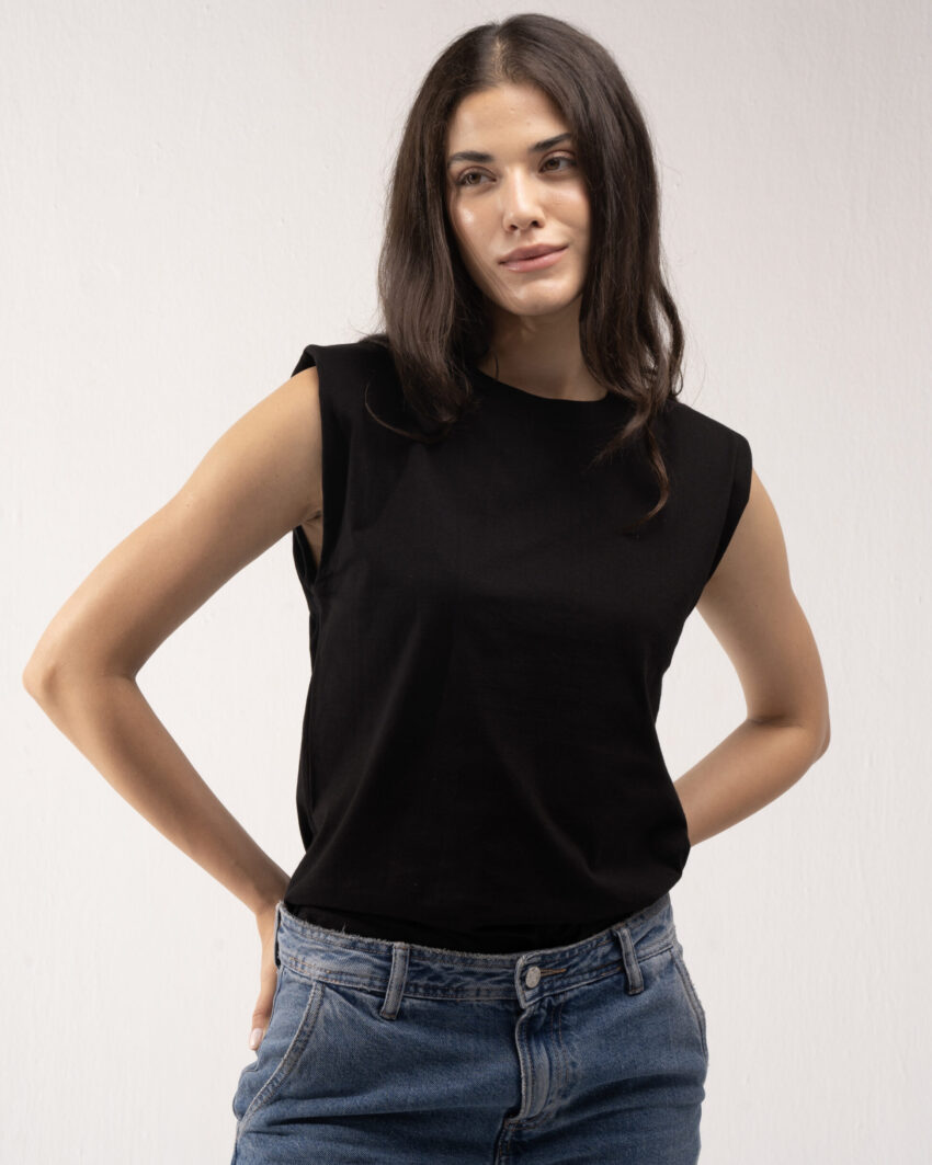Padded Shoulder Top – Faybnstore.com